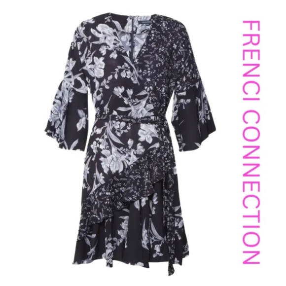 French Connection | Dresses | Nwt French Connection Print Wrap Dress ...